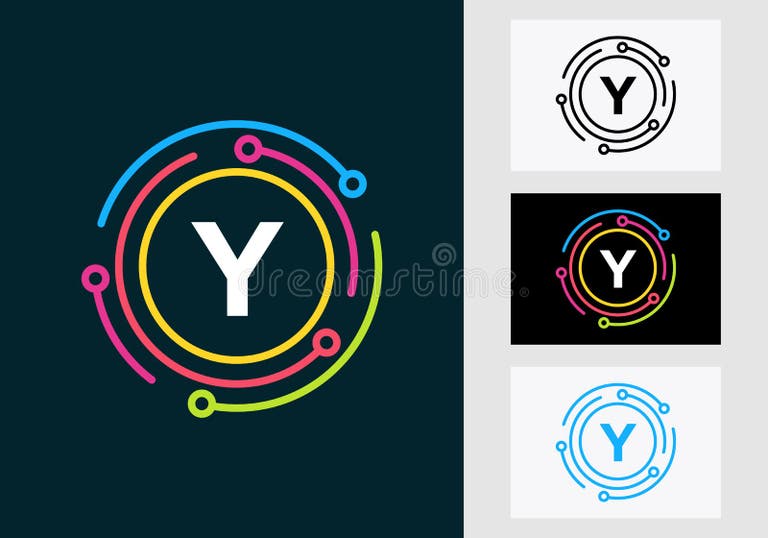 Letter Y Technology Logo Design. Network Logo Symbol Stock Vector ...