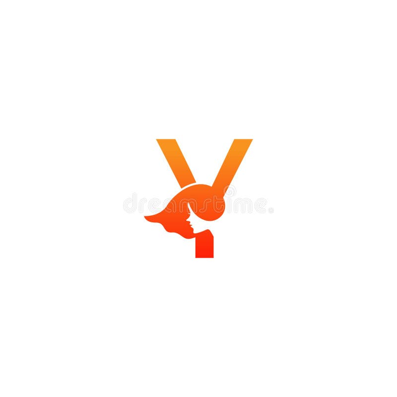 Letter Y with Woman Face Logo Icon Design Vector Stock Vector ...