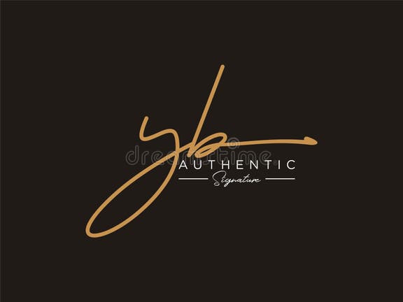 Letter YB Signature Logo Template Vector Stock Vector - Illustration of ...