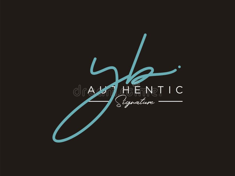 Letter YB Signature Logo Template Vector Stock Vector - Illustration of ...