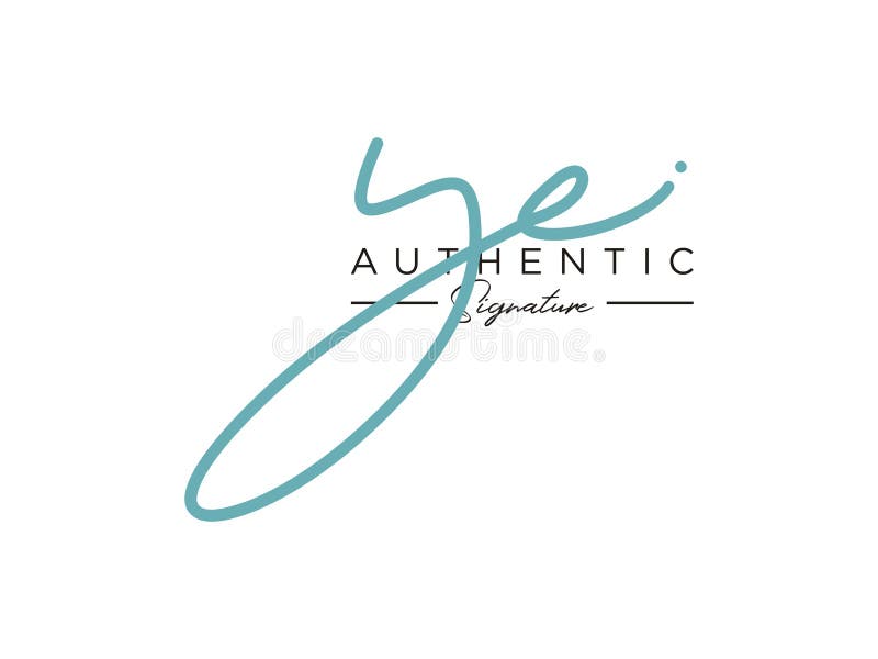 Letter YE Signature Logo Template Vector Stock Vector - Illustration of ...