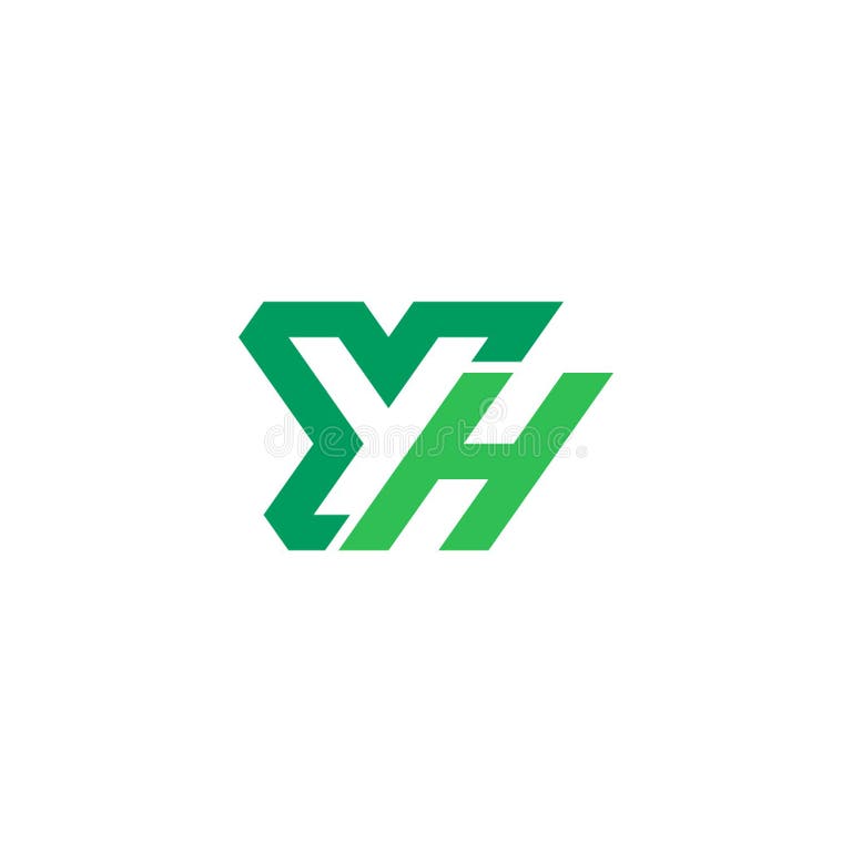 Letter YH Negative Space Logo, YH Monogram, Initial YH Logo, YH Logo ...