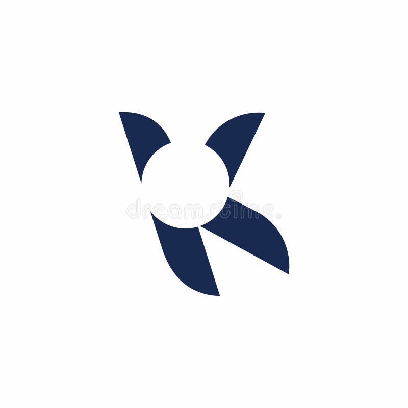 Letter Yk Abstract Cut Design Logo Vector Stock Vector - Illustration ...