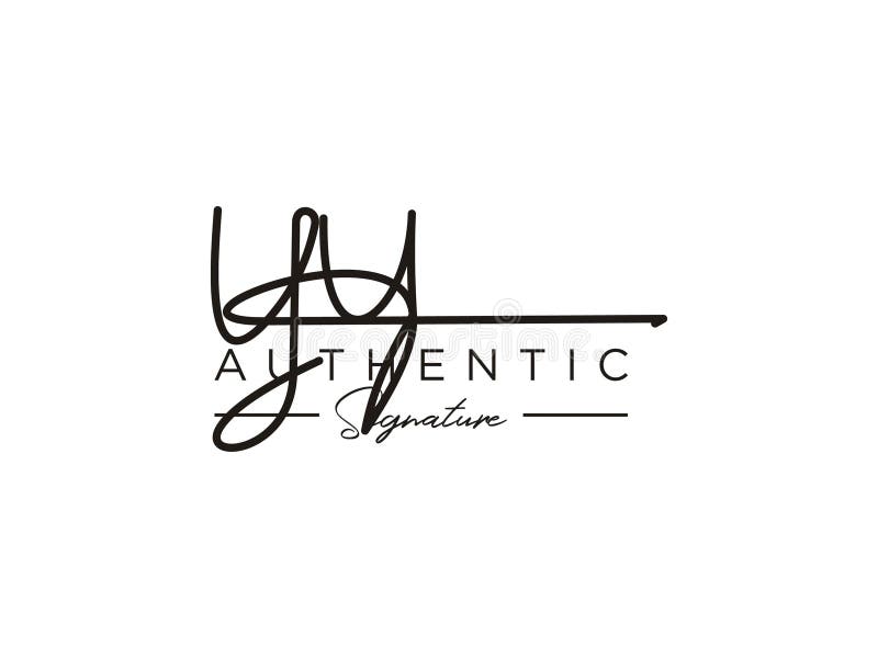 Letter YU Signature Logo Template Vector Stock Vector - Illustration of ...
