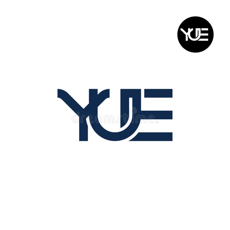 Letter YUE Monogram Logo Design Stock Vector - Illustration of brand ...