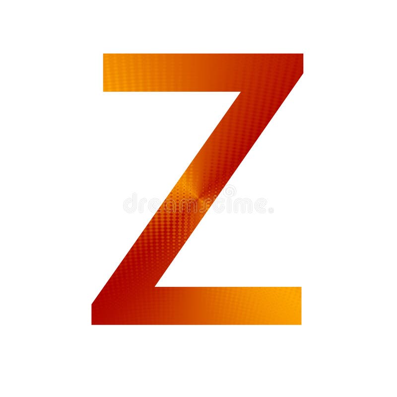 Letter Z of the Alphabet Made with Orange and Yellow Background Stock ...