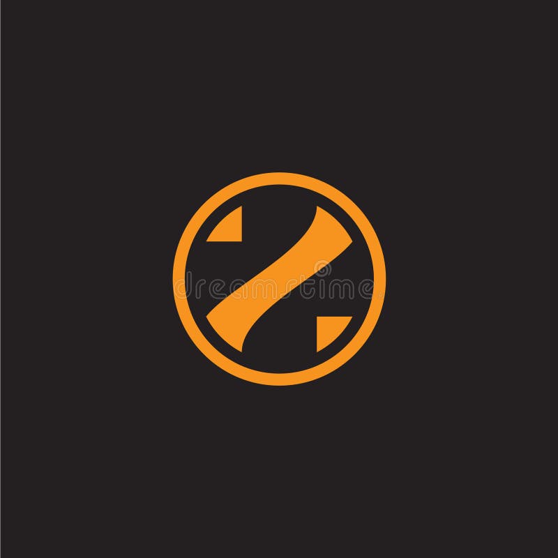Letter Z Circle Triangle Simple Geometric Shape Logo Vector Stock ...