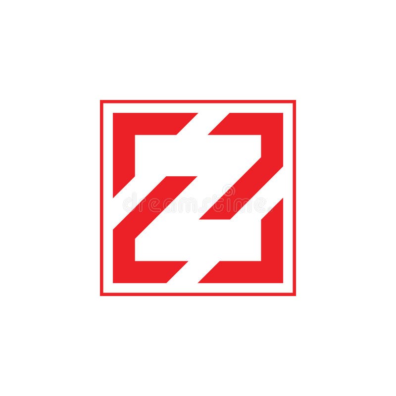 Letter Z Clear Geometric Line Square Logo Vector Stock Vector ...