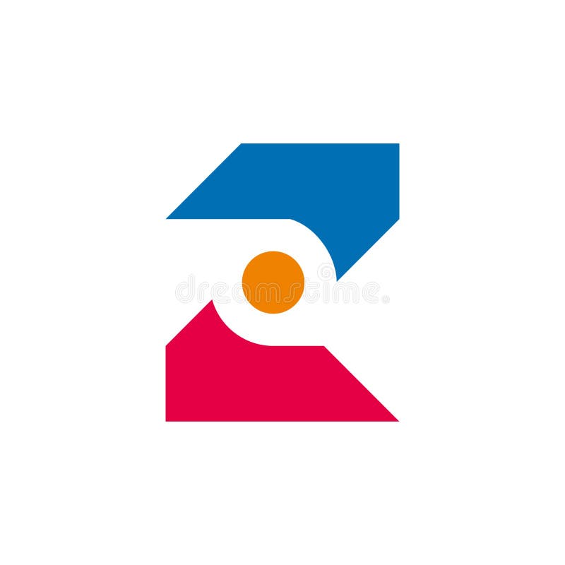 Letter Z Colorful Opposite Arrow Logo Vector Stock Vector ...