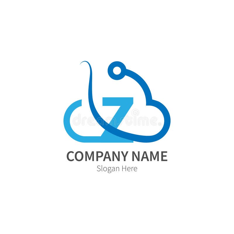 Letter Z Combined with Cloud Technology Icon Logo Stock Vector ...