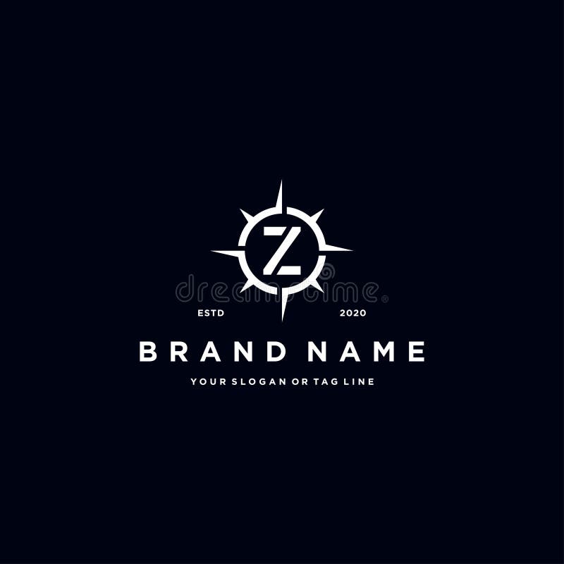 Letter Z Compass Logo Design Vector Stock Illustration - Illustration ...