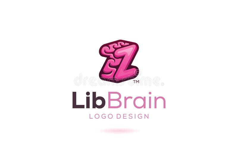 Letter Z Creative Brain Logo Stock Vector - Illustration of courses ...
