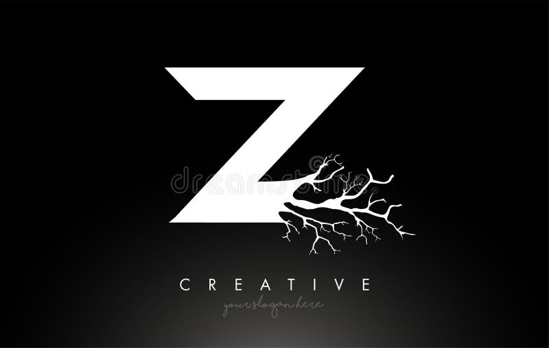 Letter Z Design Logo with Creative Tree Branch. Z Letter Tree Icon Logo ...