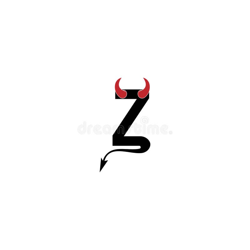 Letter S with Devil`s Horns and Tail Icon Logo Design Vector Stock ...