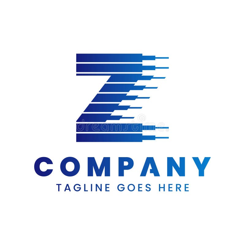 Letter Z Dynamic Technology Logo, Symbolizing Innovation, Speed, and ...