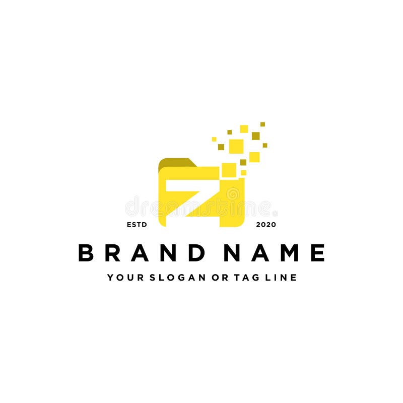 Folder Logo, Stamp. Accounting Binder Stock Vector - Illustration of ...