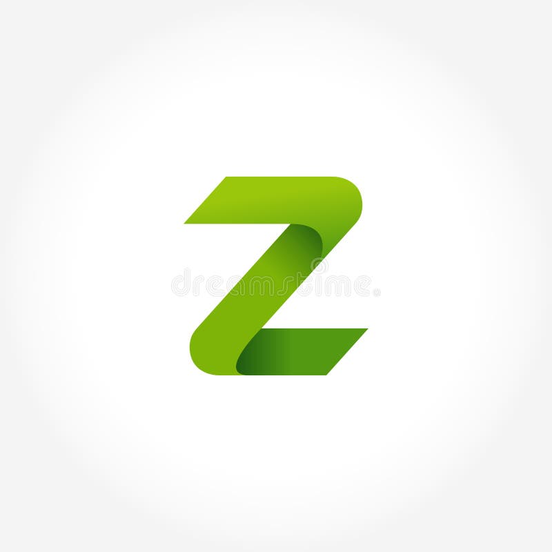 Letter Z Green Logo Template. Alphabet Logotype Design Stock Vector ...