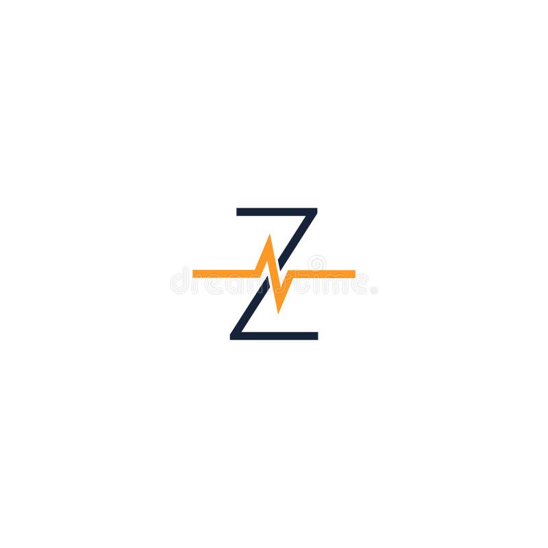 Letter Z Icon Logo Combined with Pulse Icon Design Stock Vector ...