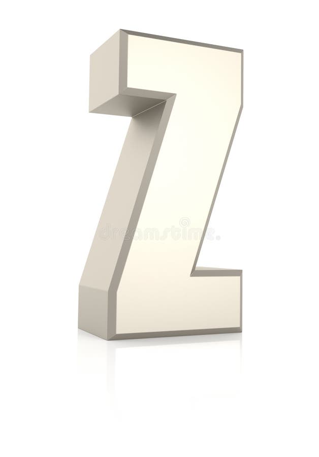 Letter Z Isolated on White Background Stock Illustration - Illustration ...