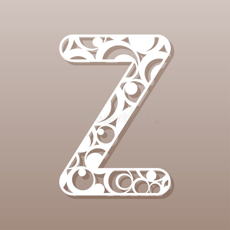 Letter Z for Laser Cutting. English Alphabet Stock Vector ...