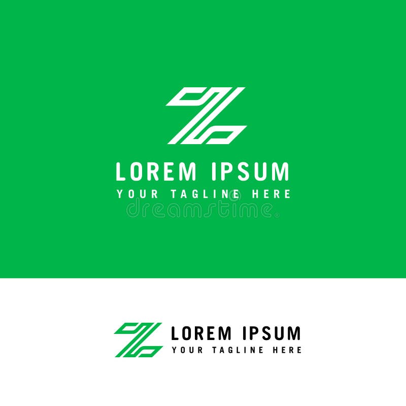 Letter Z Line Logo Design Element with Minimalist Style Stock Vector ...