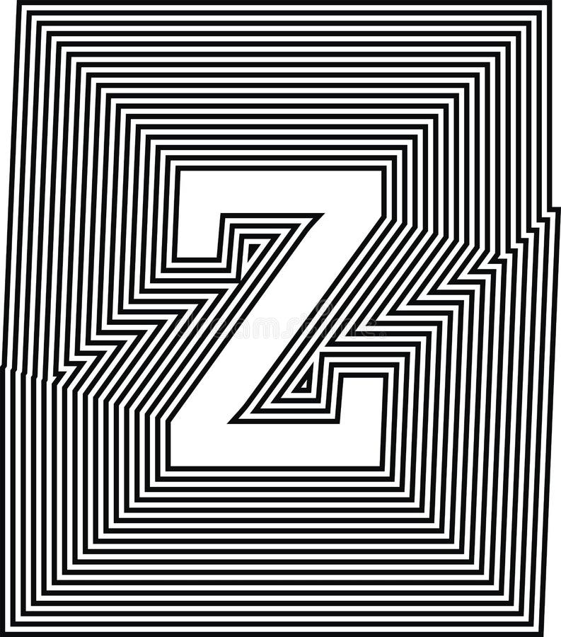 Letter Z Line Logo Icon Design Stock Vector - Illustration of icon ...