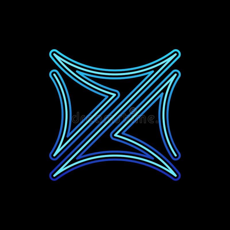 Letter Z Line Simple Geometric Logo Stock Vector - Illustration of font ...