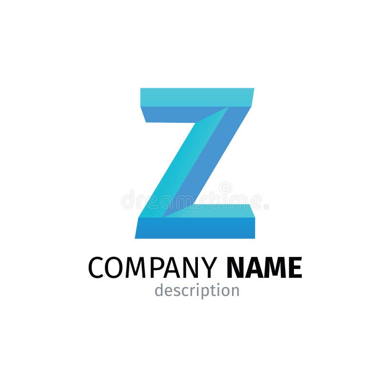 Letter Z Logo Icon Design Template Elements Stock Vector - Illustration ...