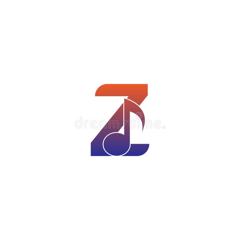 Letter Z Logo Icon with Musical Note Design Symbol Template Stock ...