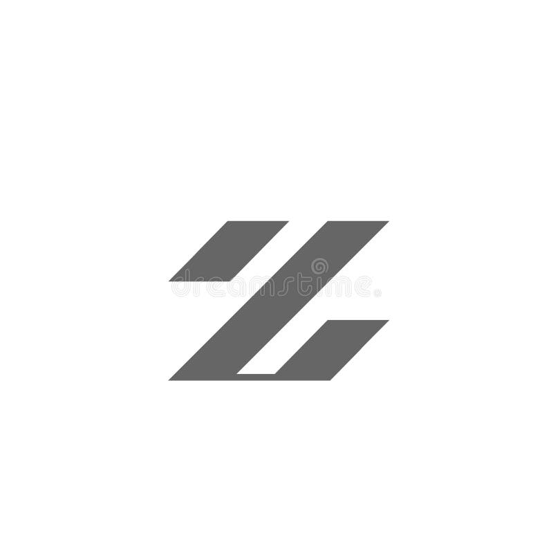 Letter Z Logo of Three Slanted Lines Stock Vector - Illustration of ...