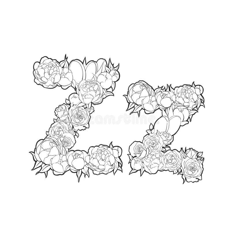 Letter Z Roses Stock Illustrations – 74 Letter Z Roses Stock ...