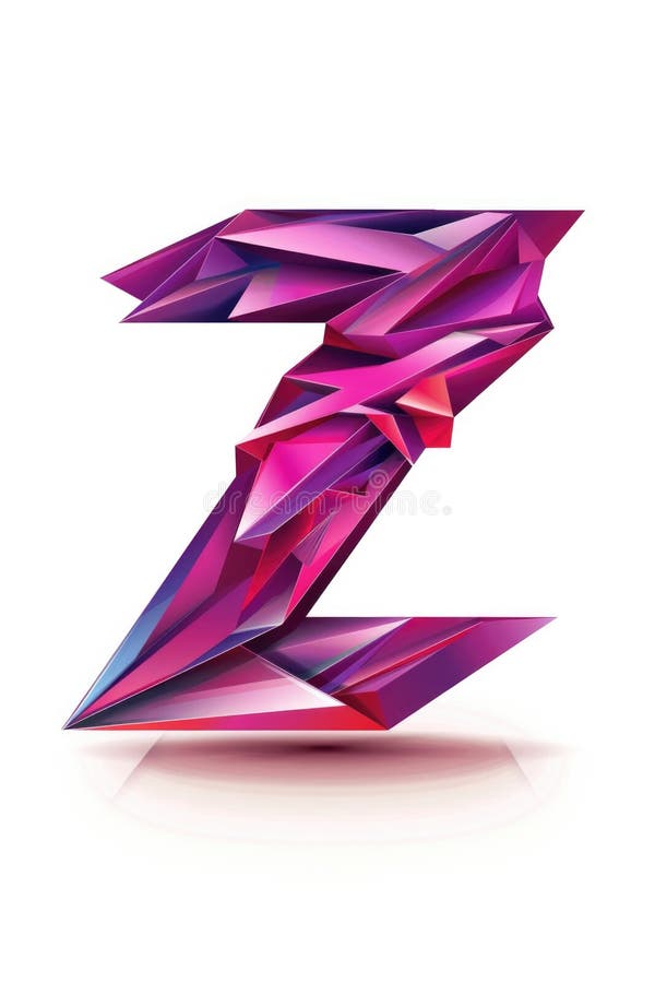 Letter Z Made of Geometric Shapes, Suitable for Design Projects Stock ...