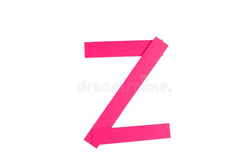 Letter Z from Parts of Red Paper Stock Image - Image of collage ...