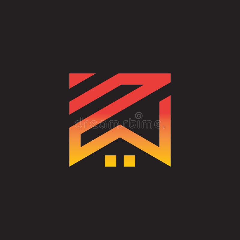 Letter Z Roof Gradient Home Logo Vector Stock Vector - Illustration of ...