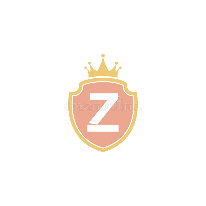 Letter Z with Shield Icon Logo Design Illustration Stock Illustration ...