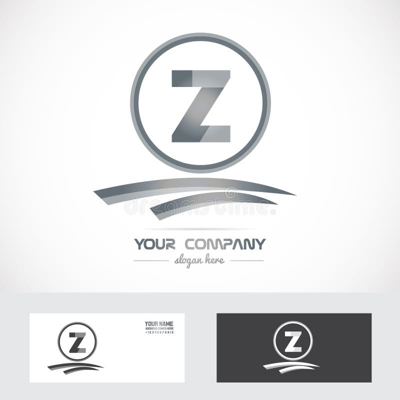 Letter Z Silver Grey Logo Icon Stock Vector - Illustration of business ...