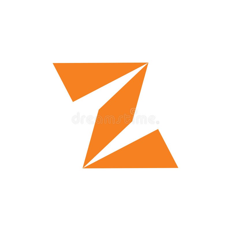Letter Z Simple Geometric Triangle Logo Vector Stock Vector ...