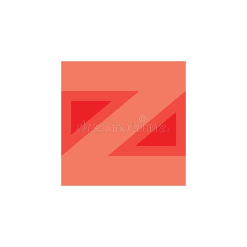 Letter Z Square Geometric Triangles Logo Vector Stock Vector ...