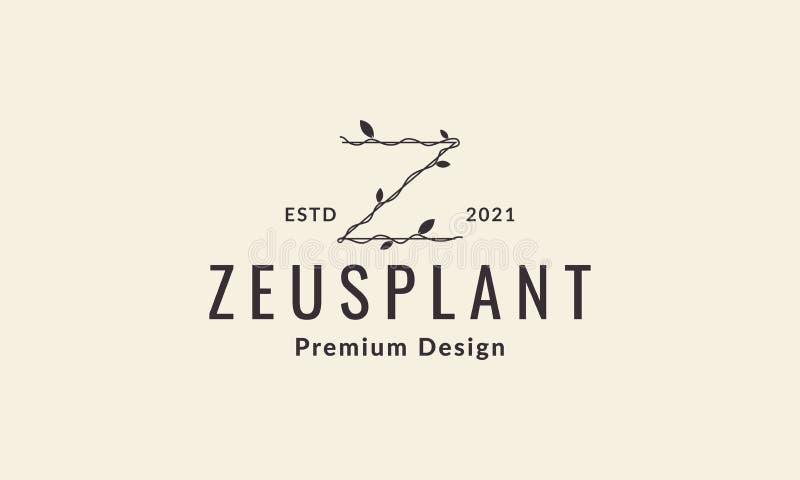 Letter Z with Vines Tree Logo Symbol Vector Icon Illustration Graphic ...
