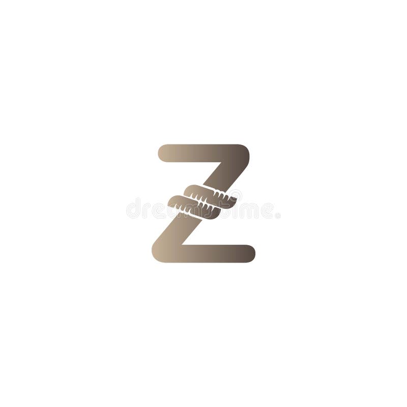 Letter Z Wrapped in Rope Icon Logo Design Illustration Stock Vector ...