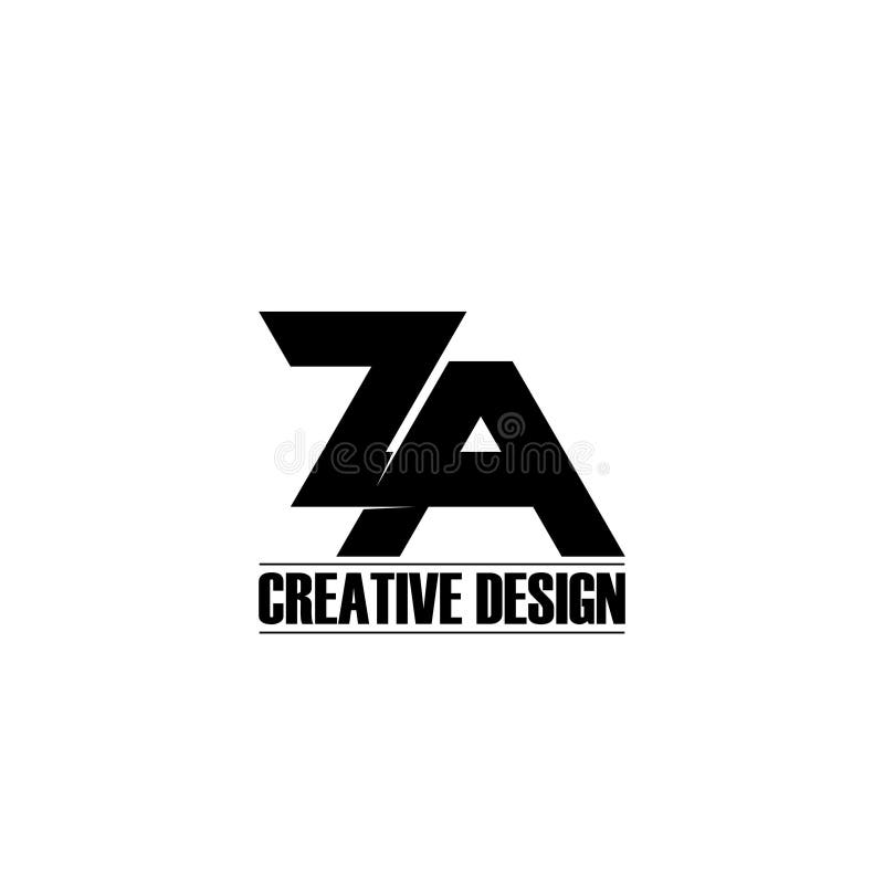 Letter ZA Monogram Logo Icon Design Vector. Stock Vector - Illustration ...