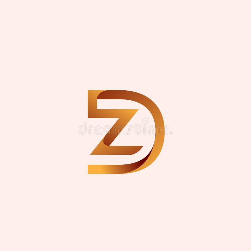 Letter Zd Logo Design Vector Stock Illustration - Illustration of ...