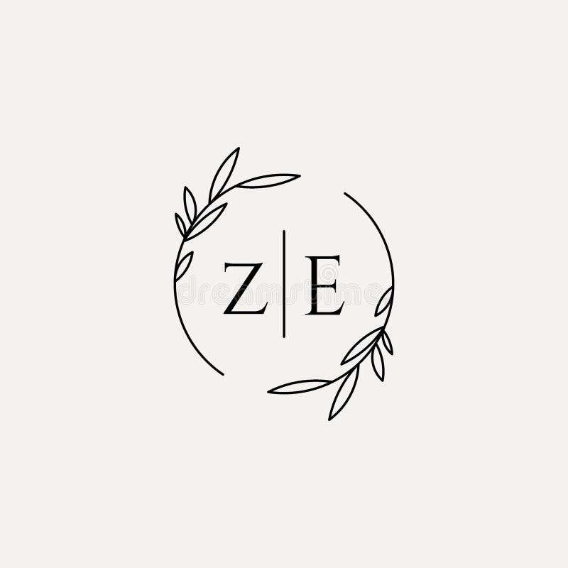 Monogram Letter Ze Logo Design Stock Illustrations – 886 Monogram ...