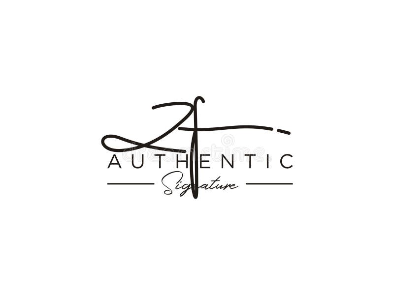 Letter ZF Signature Logo Template Vector Stock Vector - Illustration of ...