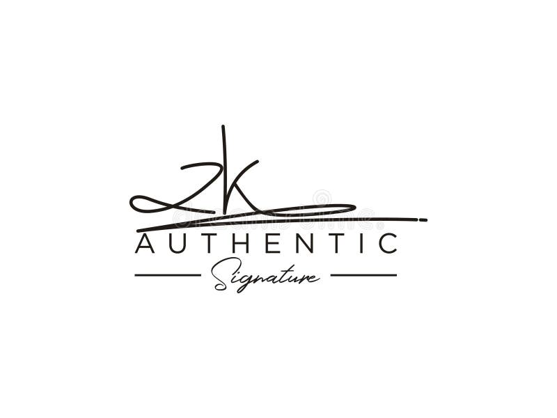 Letter ZK Signature Logo Template Vector Stock Vector - Illustration of ...