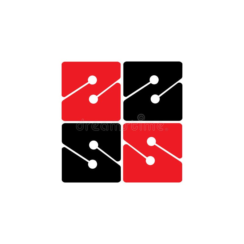 Letter Zs Simple Geometric Square Logo Vector Stock Vector ...