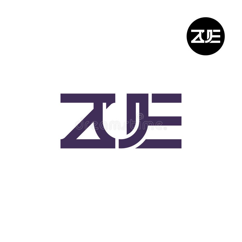Letter ZUE Monogram Logo Design Stock Vector - Illustration of alphabet ...