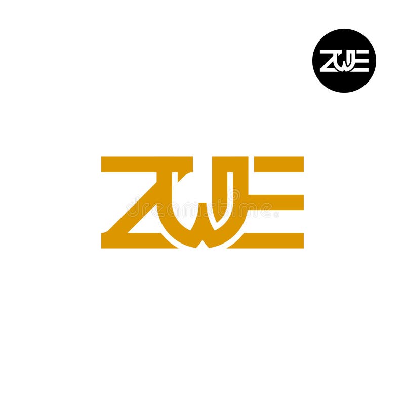 Letter ZWE Monogram Logo Design Stock Vector - Illustration of monogram ...