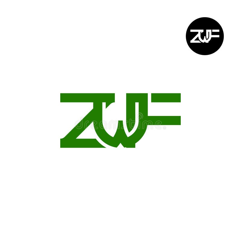 Letter ZWF Monogram Logo Design Stock Vector - Illustration of simple ...
