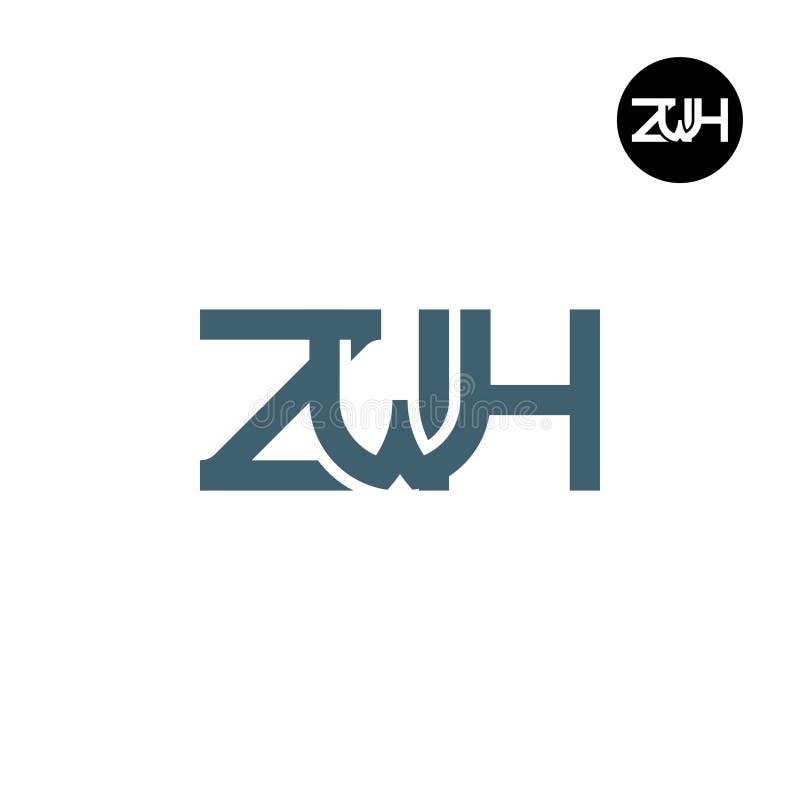 Letter ZWH Monogram Logo Design Stock Vector - Illustration of lettermark, designs: 295335293